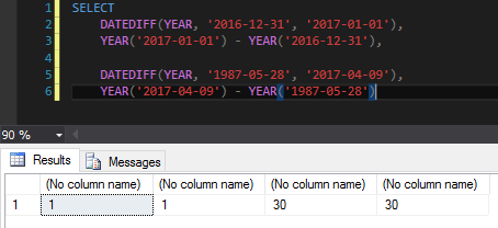 SQL Server – Como calcular a diferença em anos (idade) entre duas datas ...